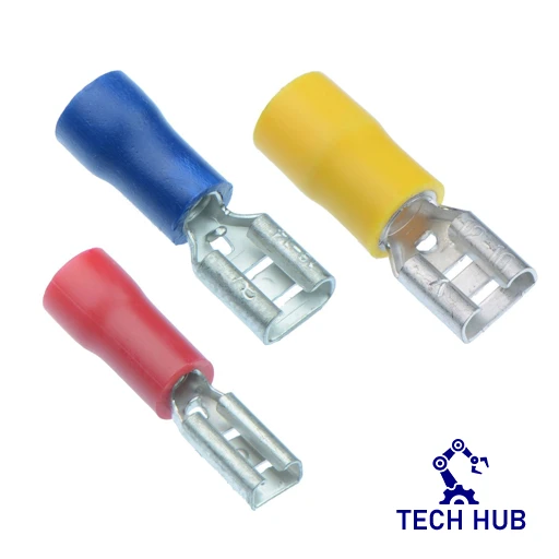 6.3mm Female Spade Insulated Terminal for 5.5mm wire – 10pcs - Tech Hub ...