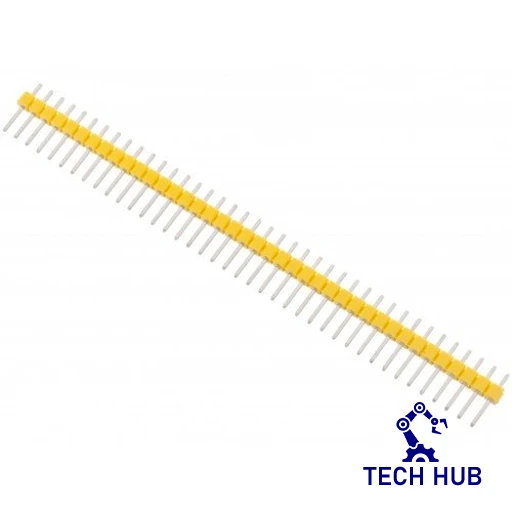 Pin Header Male (2.54mm) 1X40 Straight, Yellow - Tech Hub Electronics