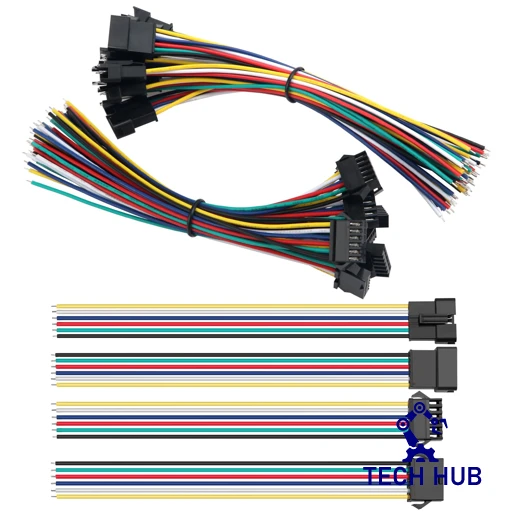 SM.22AWG – 6 Pin Male + Female SM Cable Wire Plug Connectors - Tech Hub ...