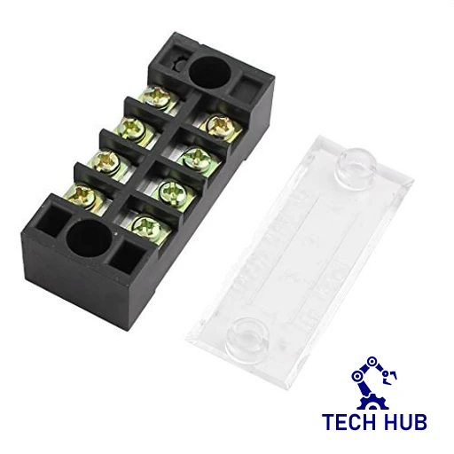 TB-1504 Fixed Barrier Terminal Block (15A-600V) 4pin - Tech Hub Electronics