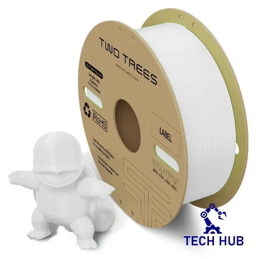 TWOTREES WHITE PLA 3D Filament, 1.75mm, 1kg/Roll - Tech Hub Electronics